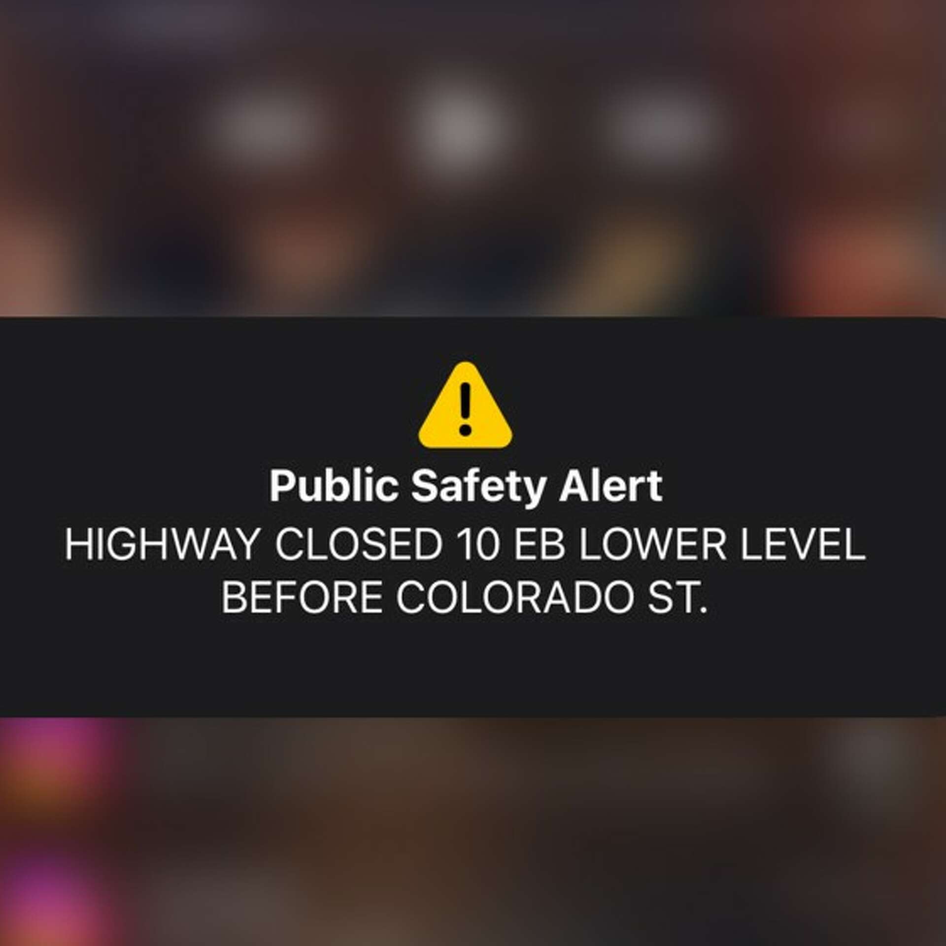 Public Safety Alert issued in San Antonio. TxDOT explains.