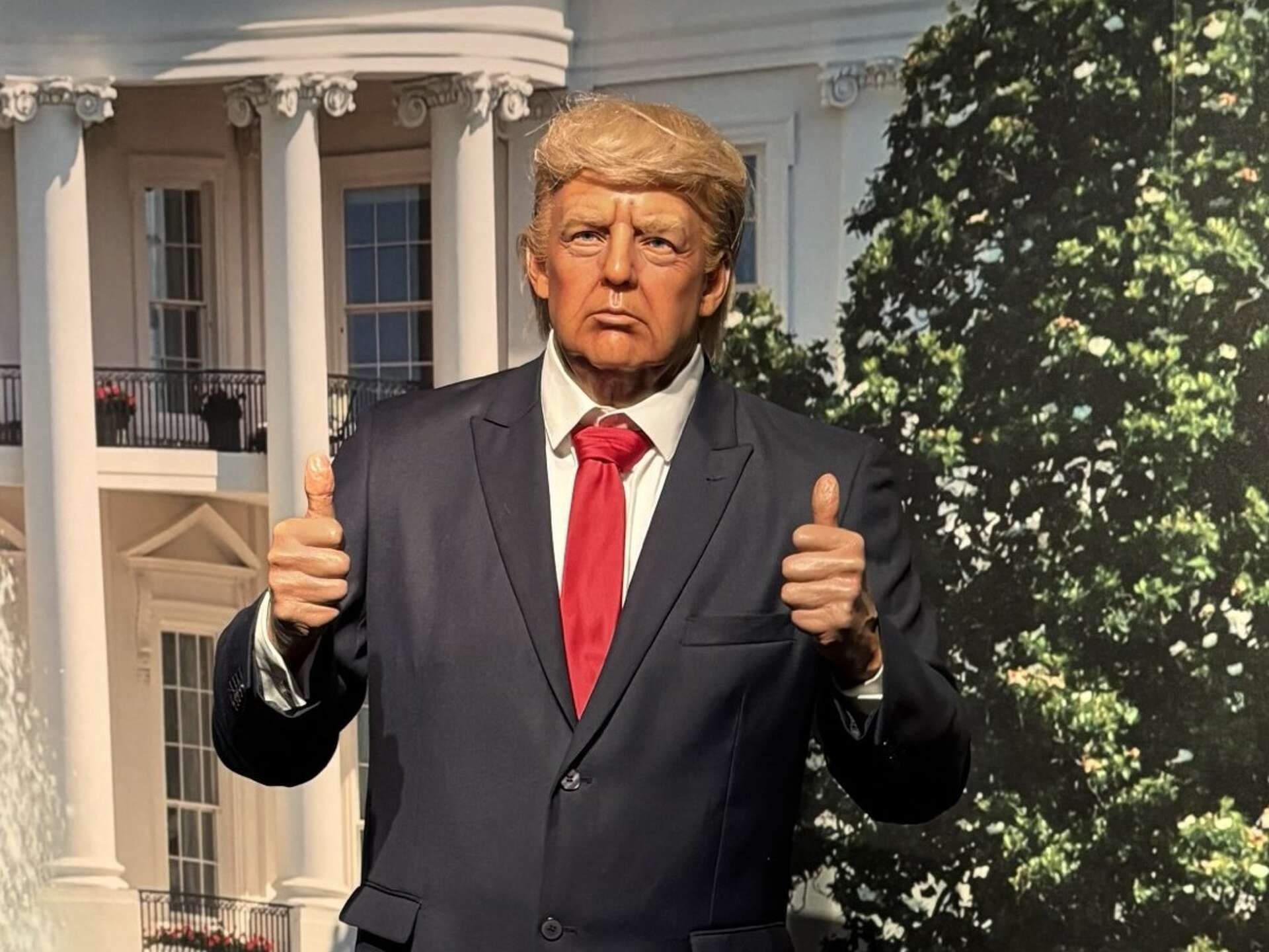 Here's the real condition of the Trump wax figure in San Antonio