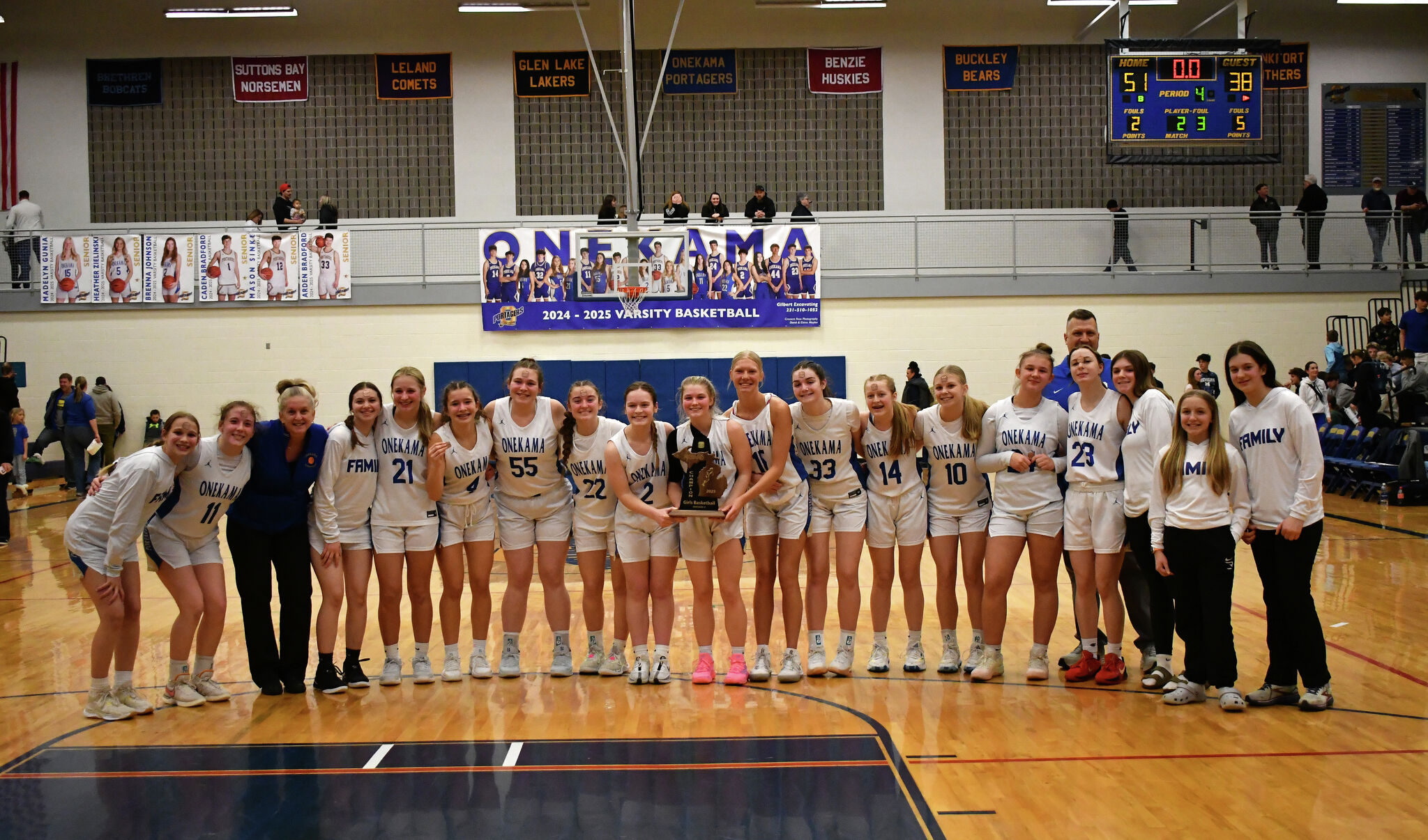 Onekama girls basketball secures District 109 title over Brethren