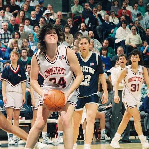 UConn women's basketball's first All-American Kerry Bascom honored