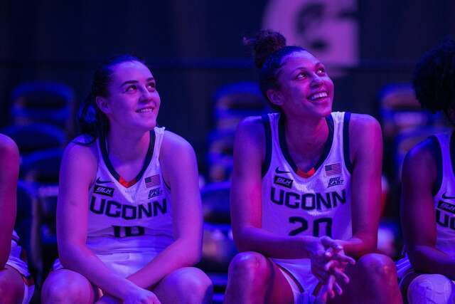 UConn's Nika Mühl models Olivia Nelson-Ododa's line in Paris