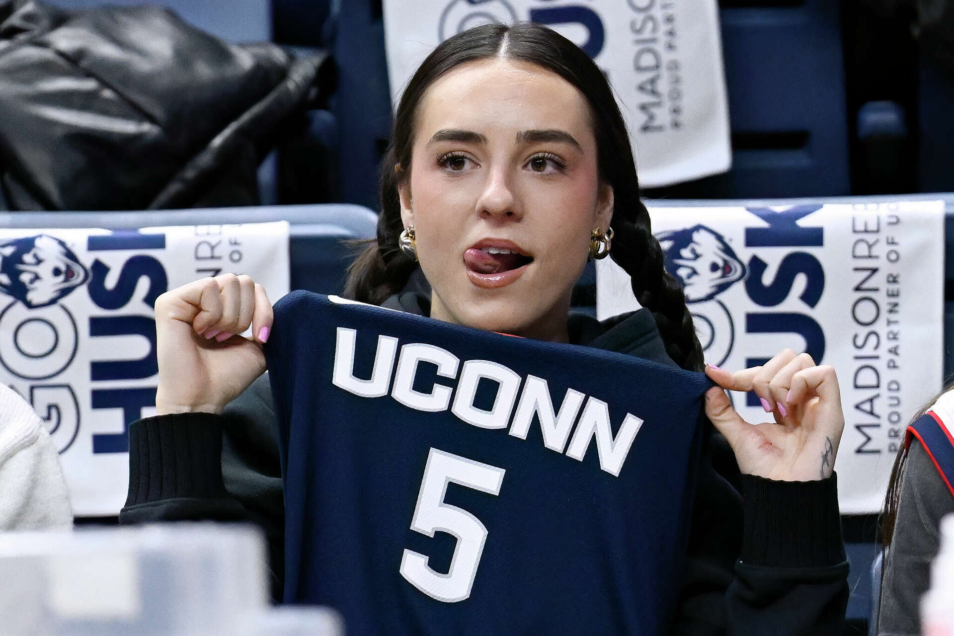UConn's Nika Mühl models Olivia Nelson-Ododa's line in Paris
