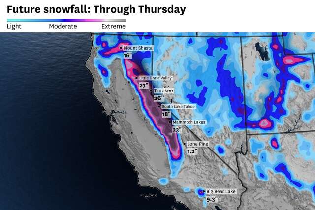California storm to bring major snow to Tahoe, Big Bear mountains
