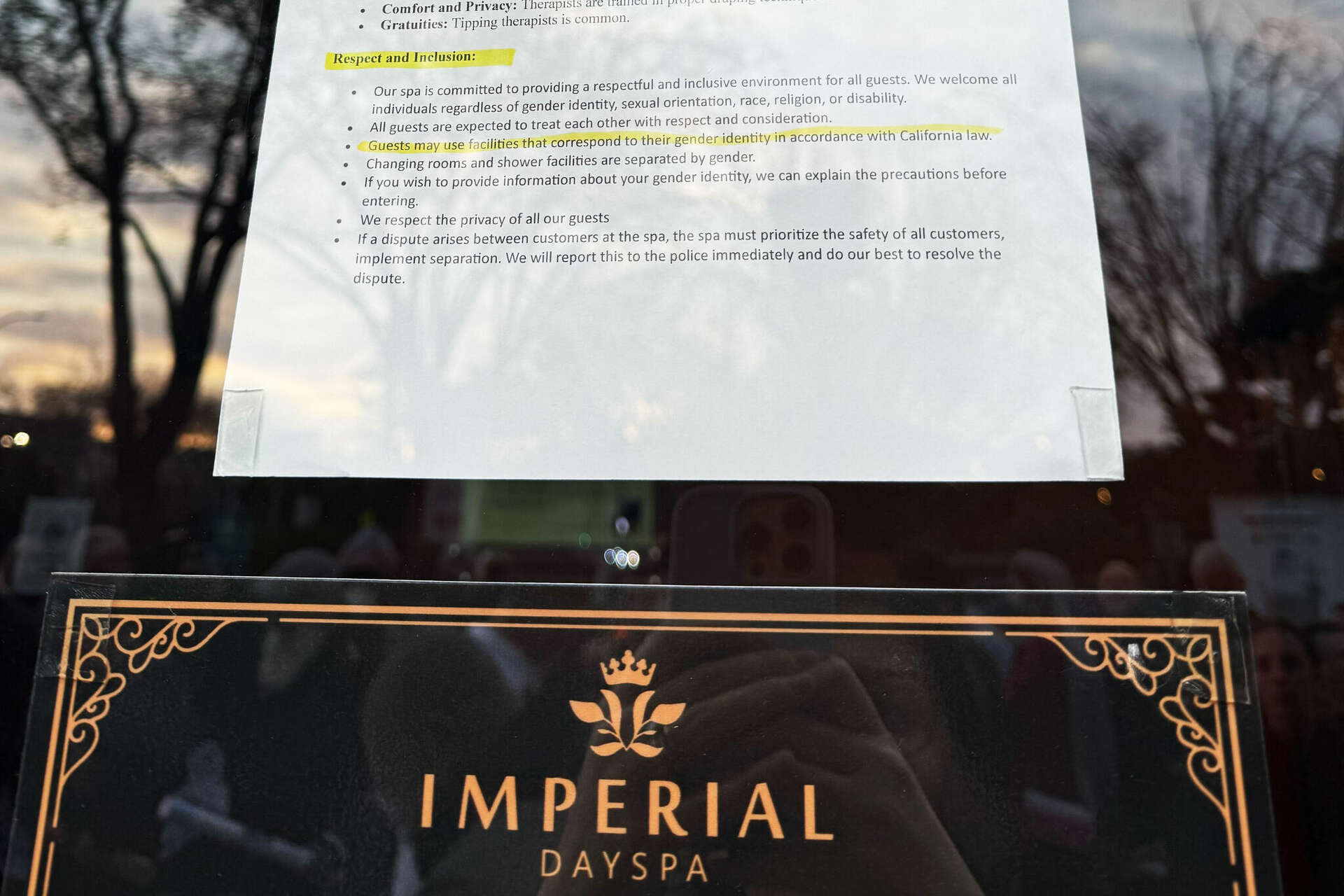Protesters rip into second S.F. spa over transgender policy