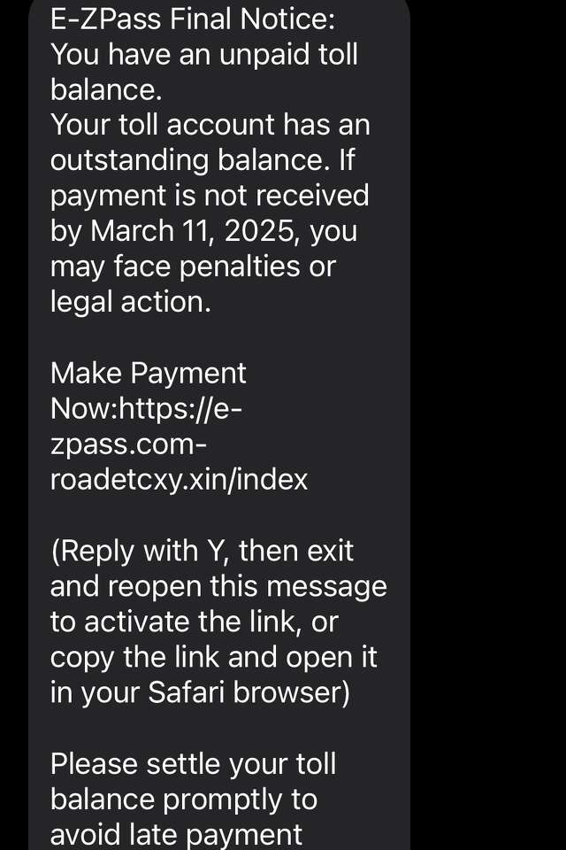 FBI alerts drivers to toll scam via fake unpaid balance texts
