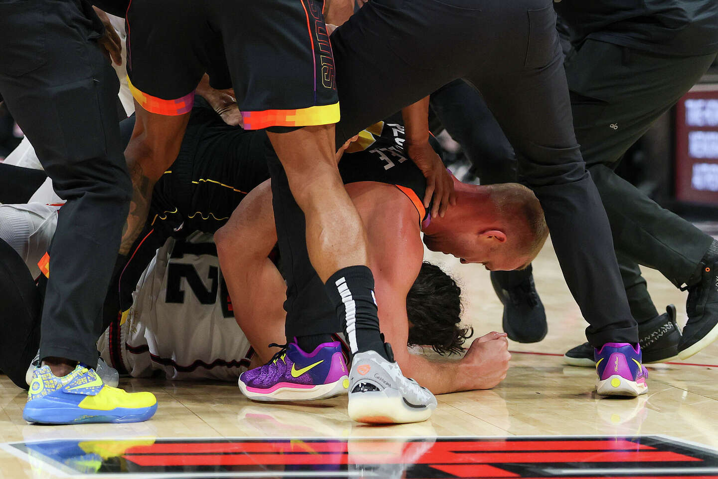 Why did Rockets' Steven Adams, Suns' Mason Plumlee get into fight?