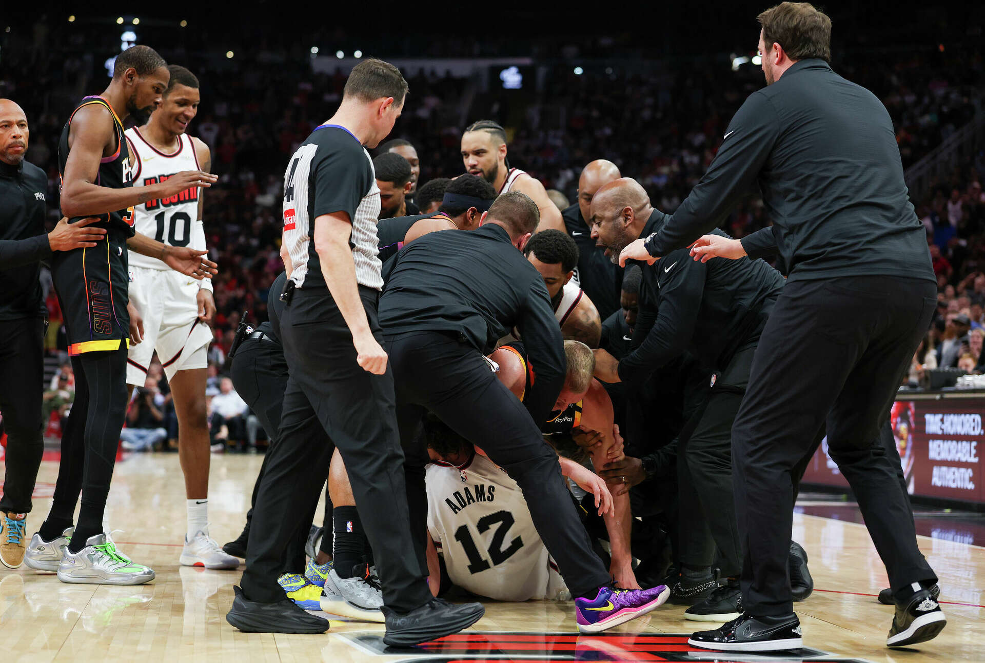 Why did Rockets' Steven Adams, Suns' Mason Plumlee get into fight?