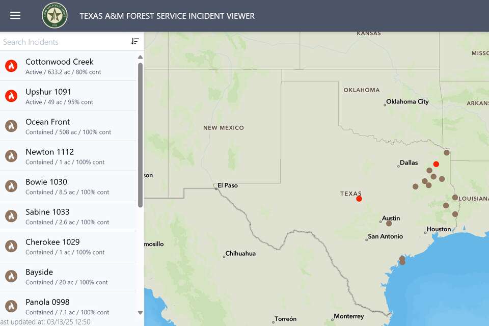 Drought map: Potential wildfire conditions in Texas