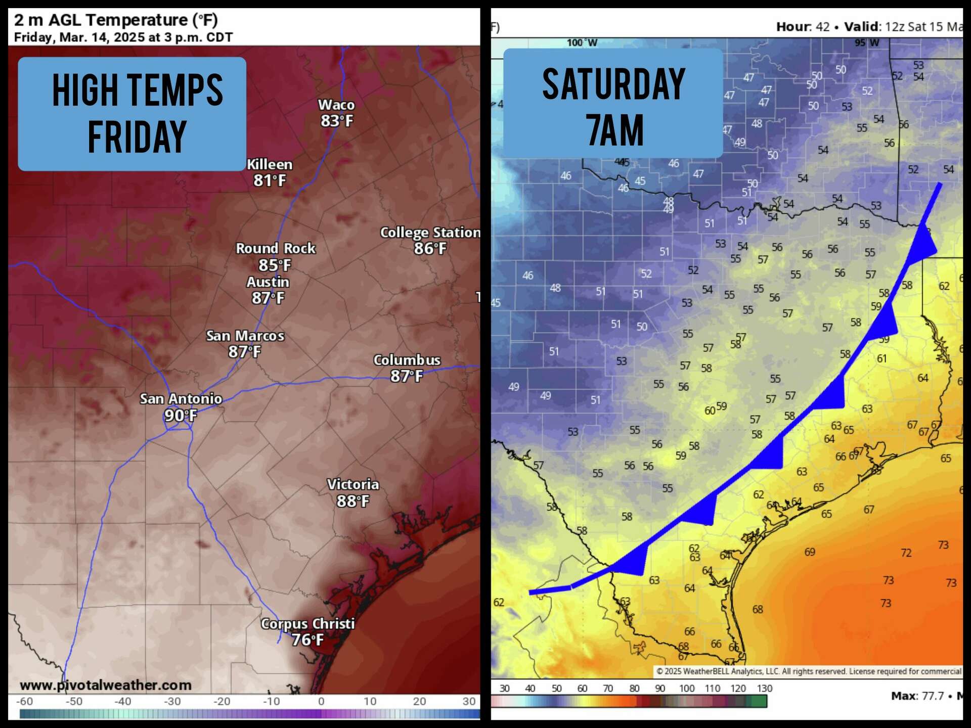 Cold front hits South Texas late Friday. Here’s what it’s bringing