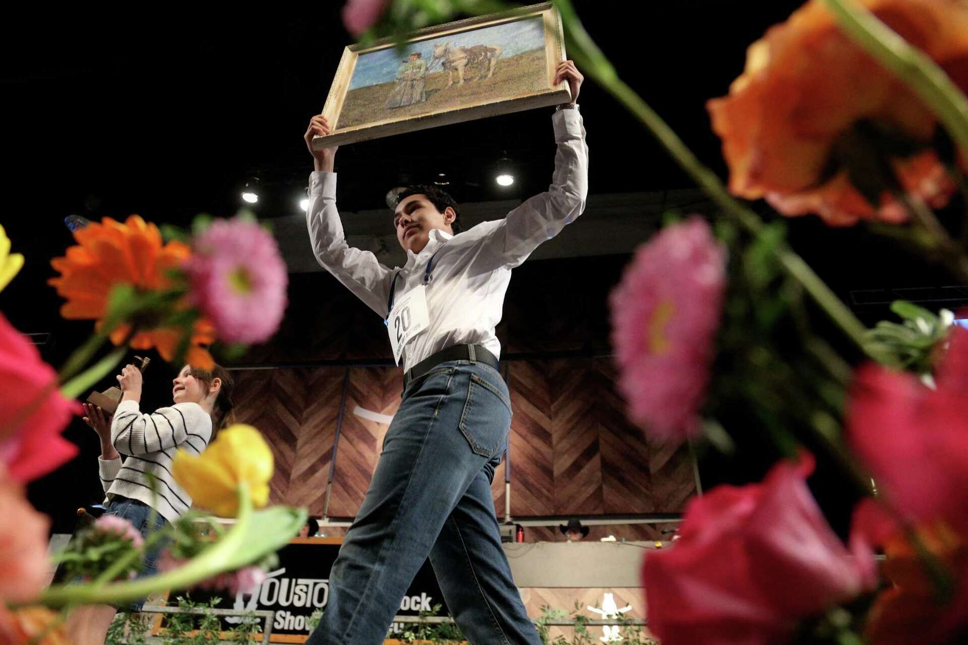 Houston student's painting sells for record $276K at rodeo art auction