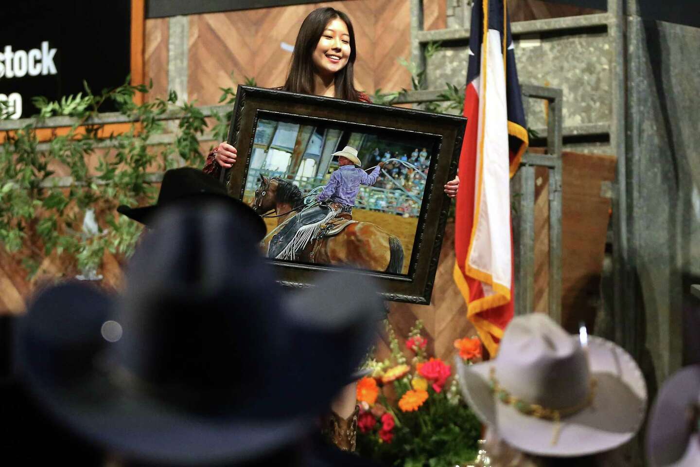 Houston student's painting sells for record $276K at rodeo art auction