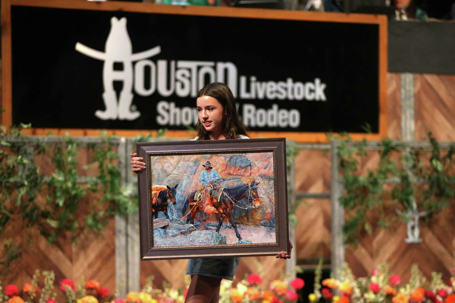 Houston student's painting sells for record $276K at rodeo art auction