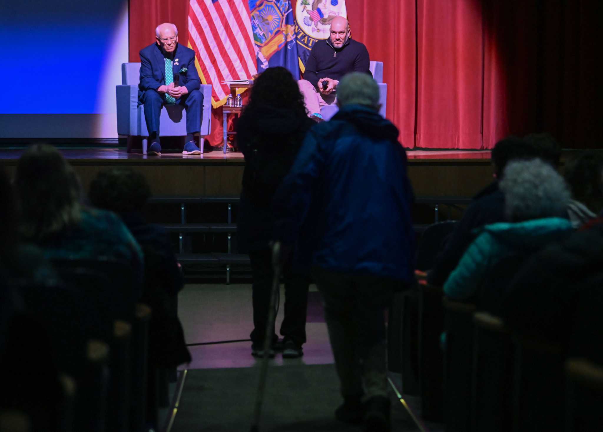 Trump and Musk assailed during packed Tonko town hall in Schenectady