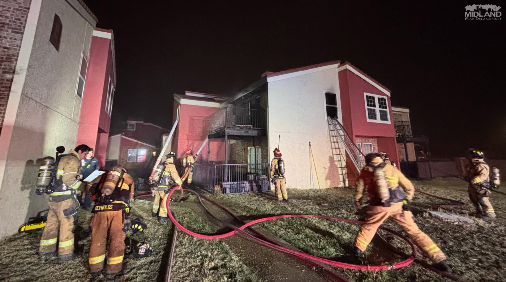 Midland apartment fire displaces family, no injuries reported