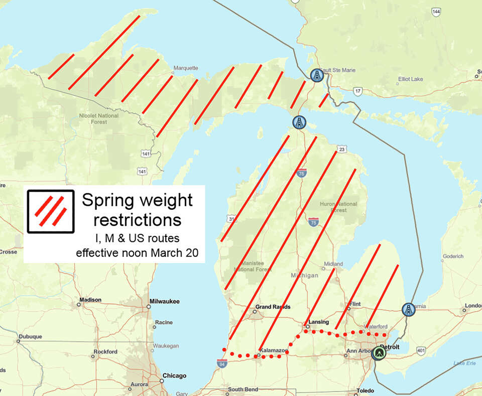 Michigan begins lifting weight restrictions March 20