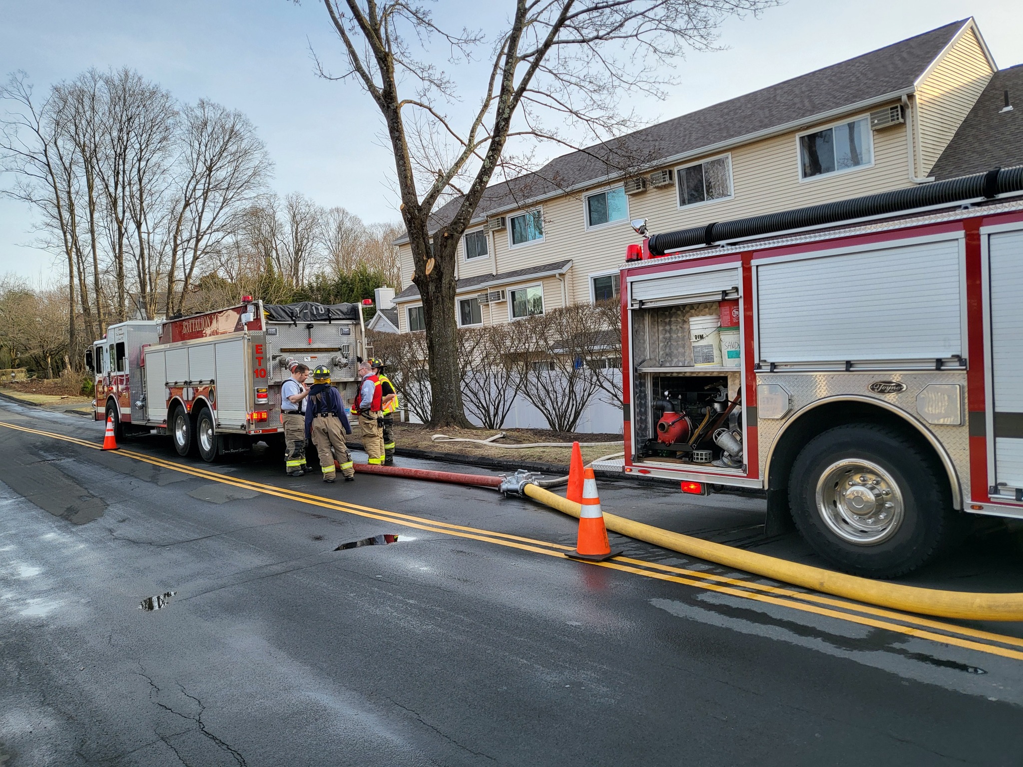 Danbury officials investigating large garage fire near Candlewood Lake
