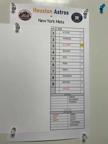 Astros slot three new faces into heart of order for Opening Day
