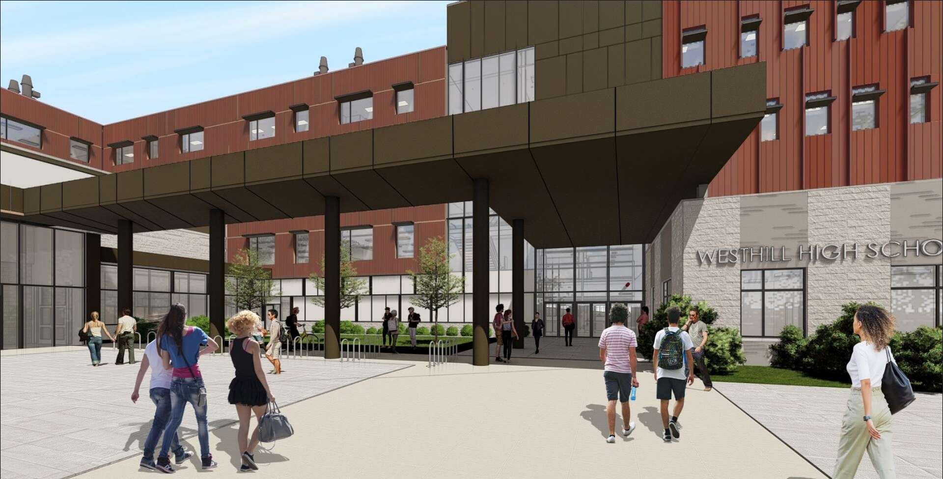 See how the new Westhill High School – now $15M cheaper – would look