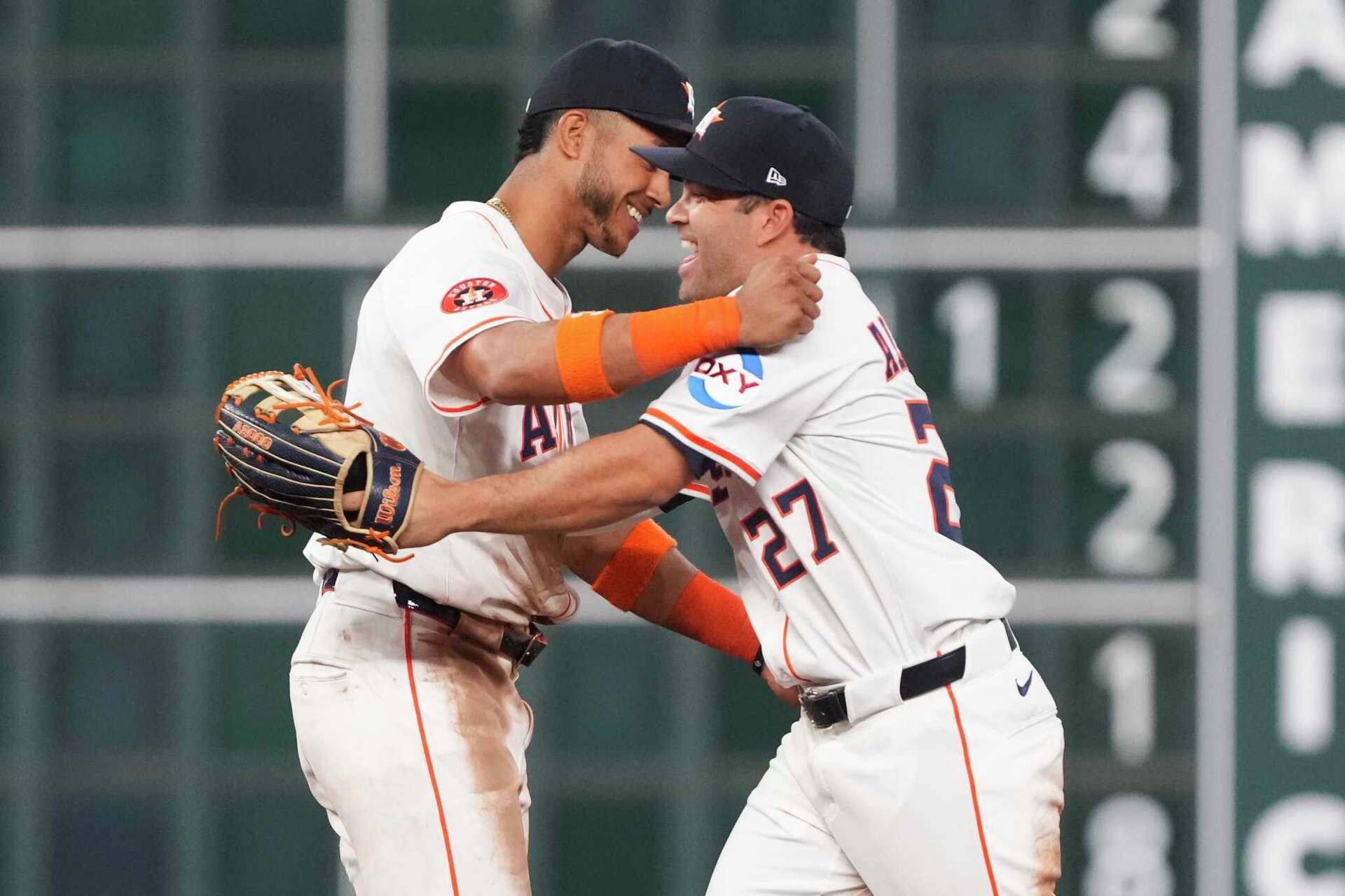 How did Jose Altuve’s first game in left field with the Astros go?