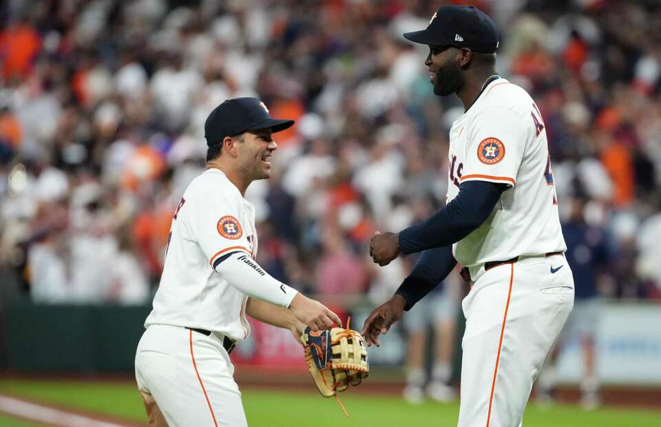 How did Jose Altuve’s first game in left field with the Astros go?