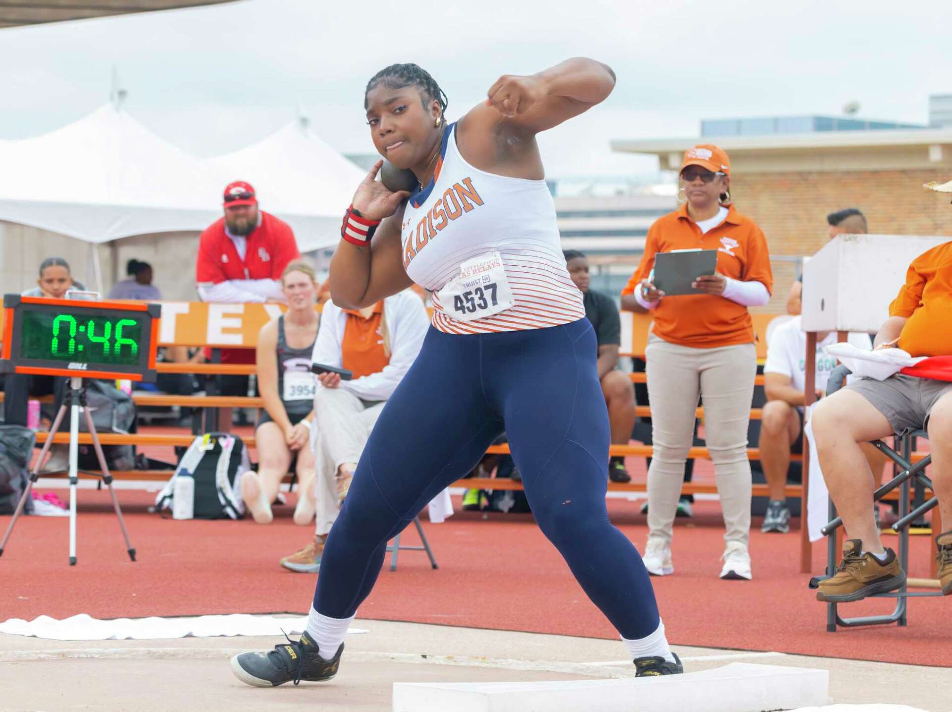 Randolph's Taylor Nunez claims sprint four-peat at Texas Relays