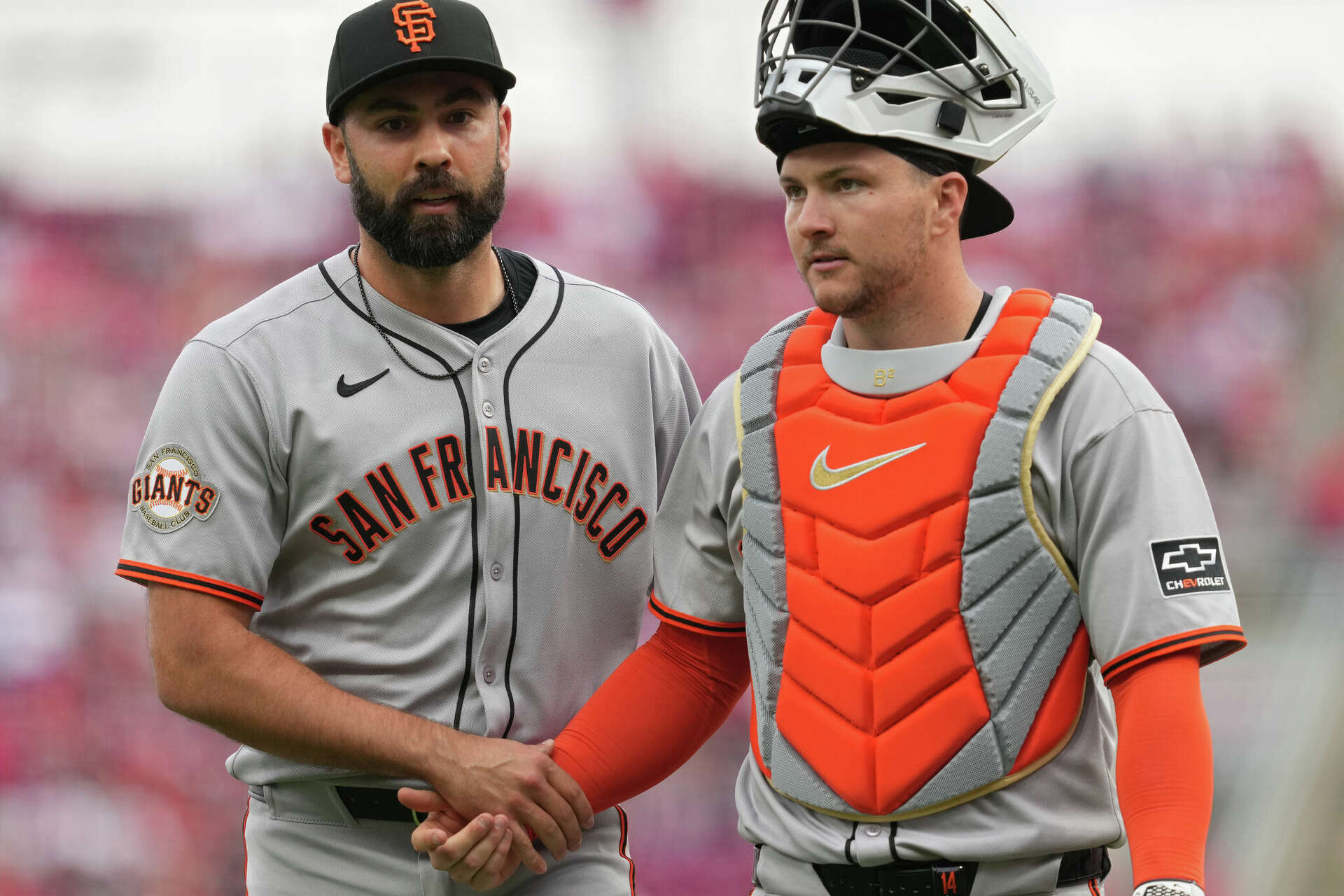 Giants’ Lou Trivino pitches 1-2-3 inning in first MLB game since 2022