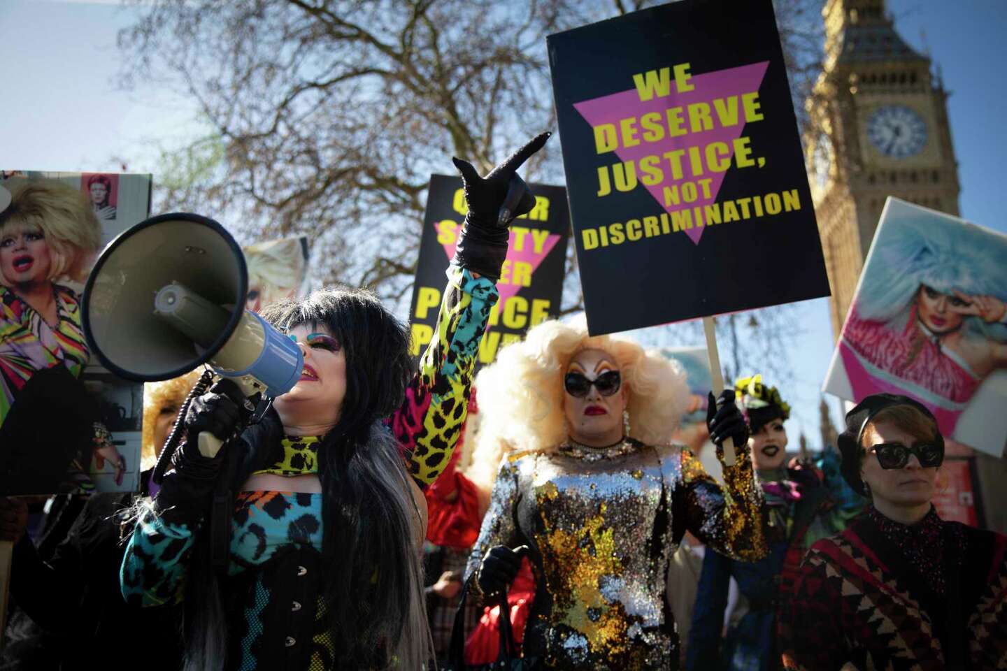 Crowds rally in London, S.F. in honor of drag star Heklina