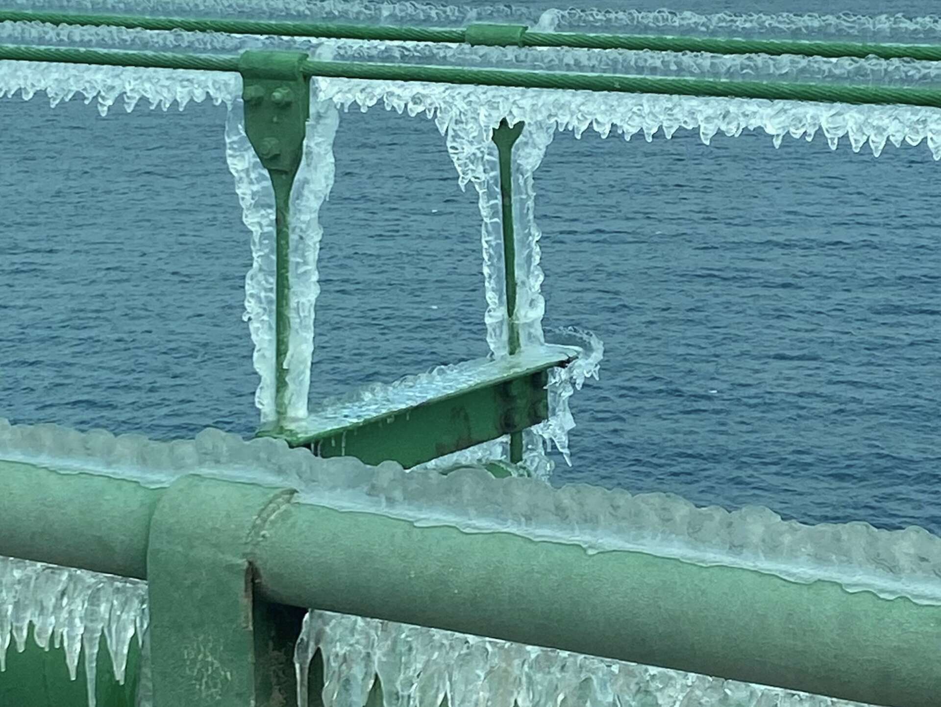 Mackinac Bridge closed again over hazardous falling ice