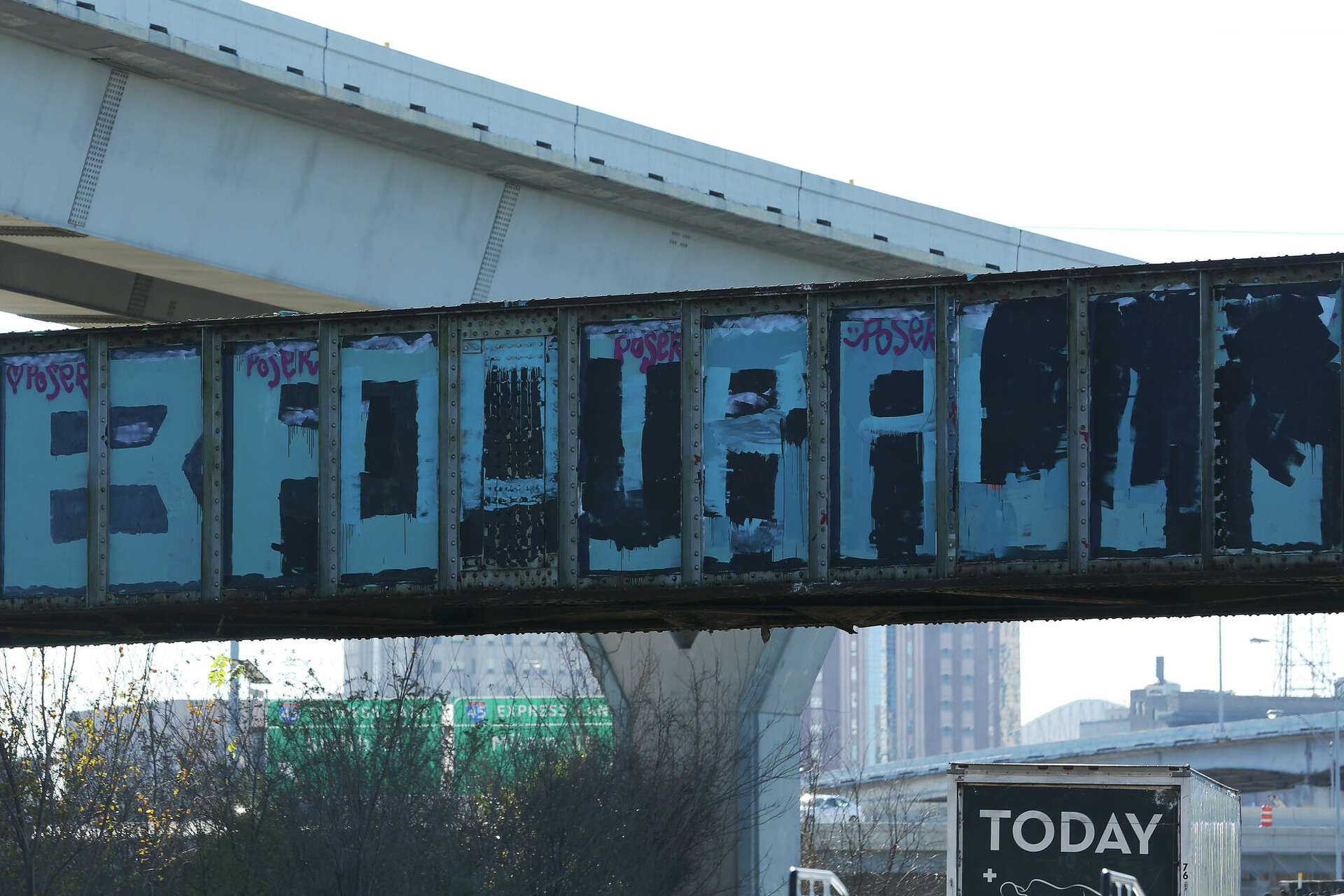 Houston’s ‘Be Someone’ mural vandalized with cryptocurrency ad