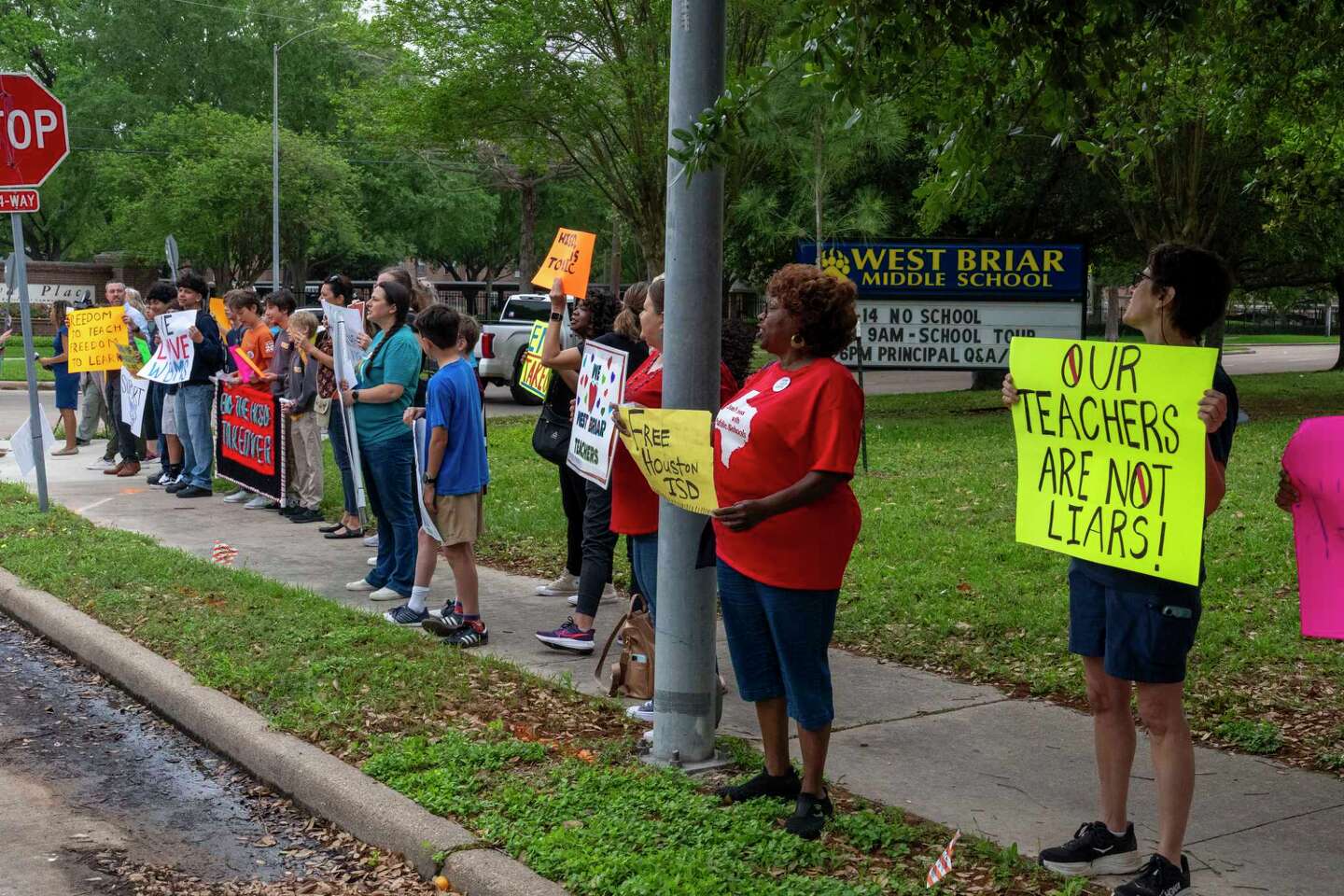 West Briar parents protest HISD middle school's recent staff turnover
