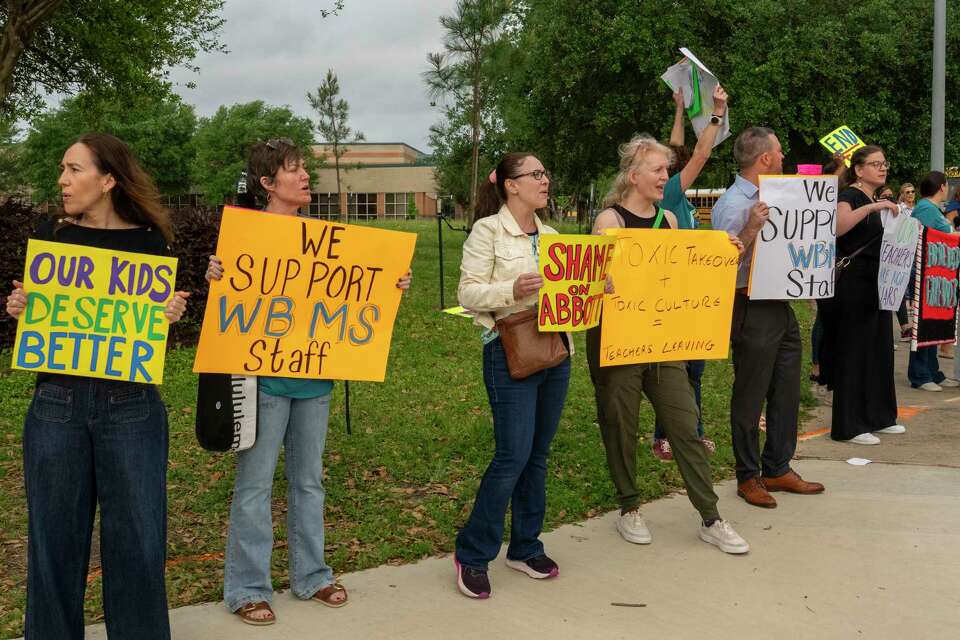 West Briar parents protest HISD middle school's recent staff turnover