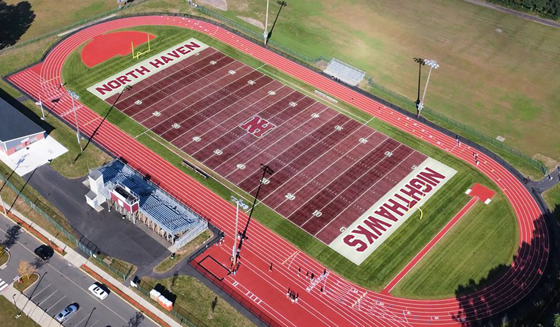 North Haven football makes April Fool's Day joke out of turf color