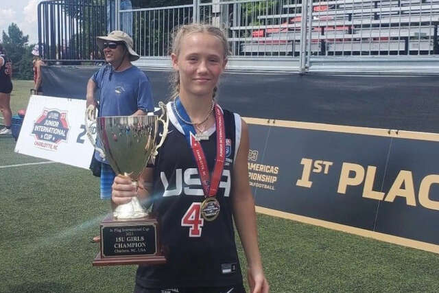 Hailey Morgan of Vernon holds spot on U.S National flag football team
