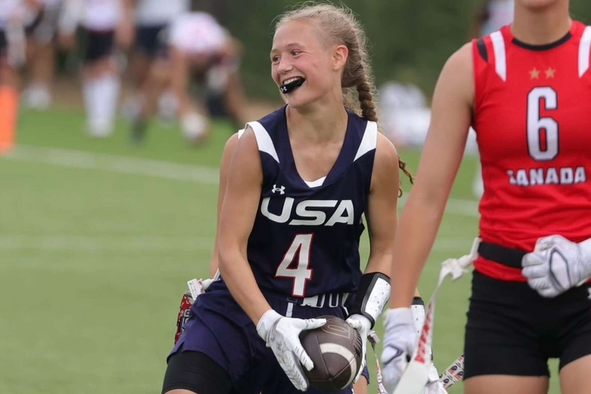 Hailey Morgan of Vernon holds spot on U.S National flag football team