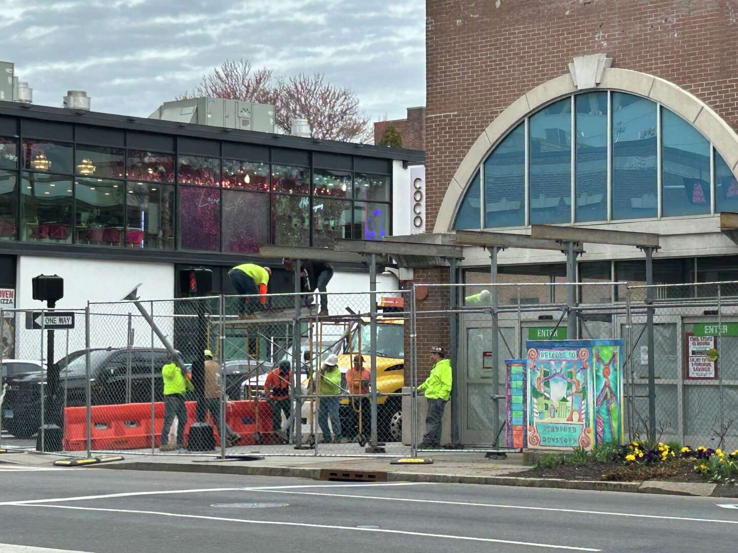 Demolition ongoing of former Burlington Coat Factory in Stamford