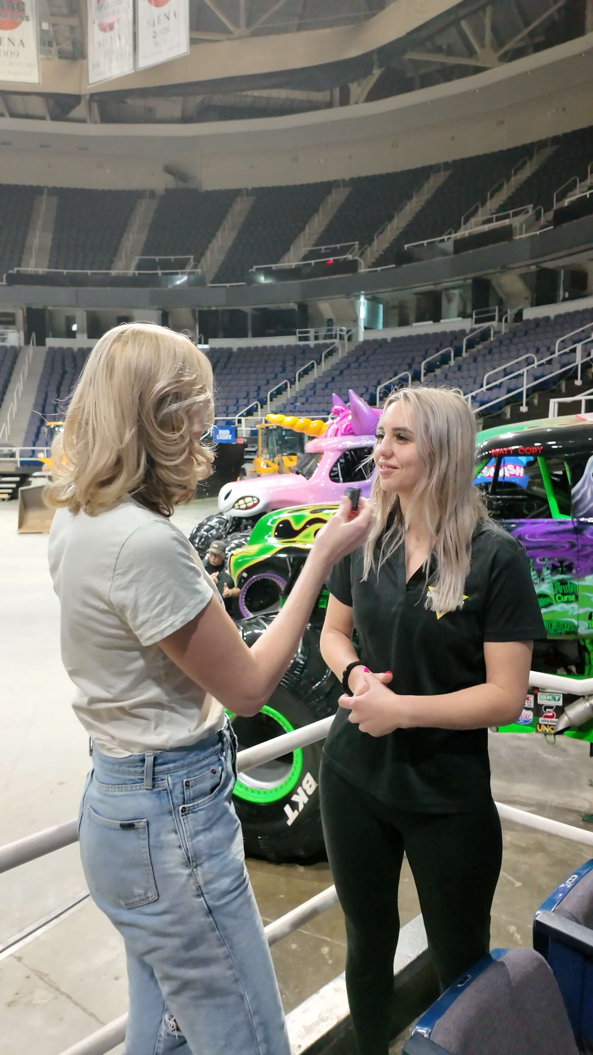 Monster Jam truck show in Albany this weekend featuring Sparkle Smash