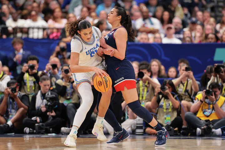 UConn center Jana El Alfy stands tall on Final Four stage