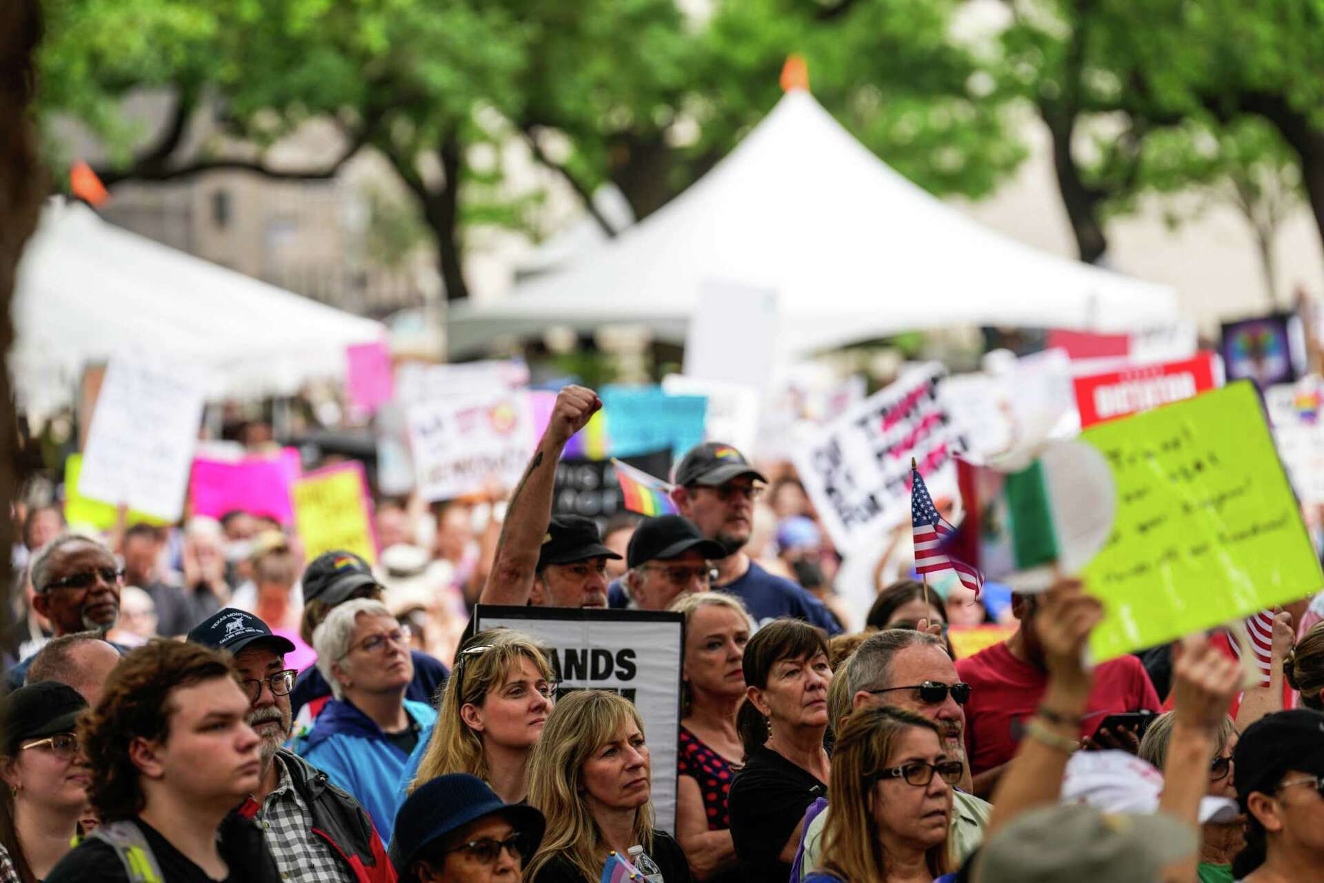 Hands Off! Thousands of protesters descend on City Hall