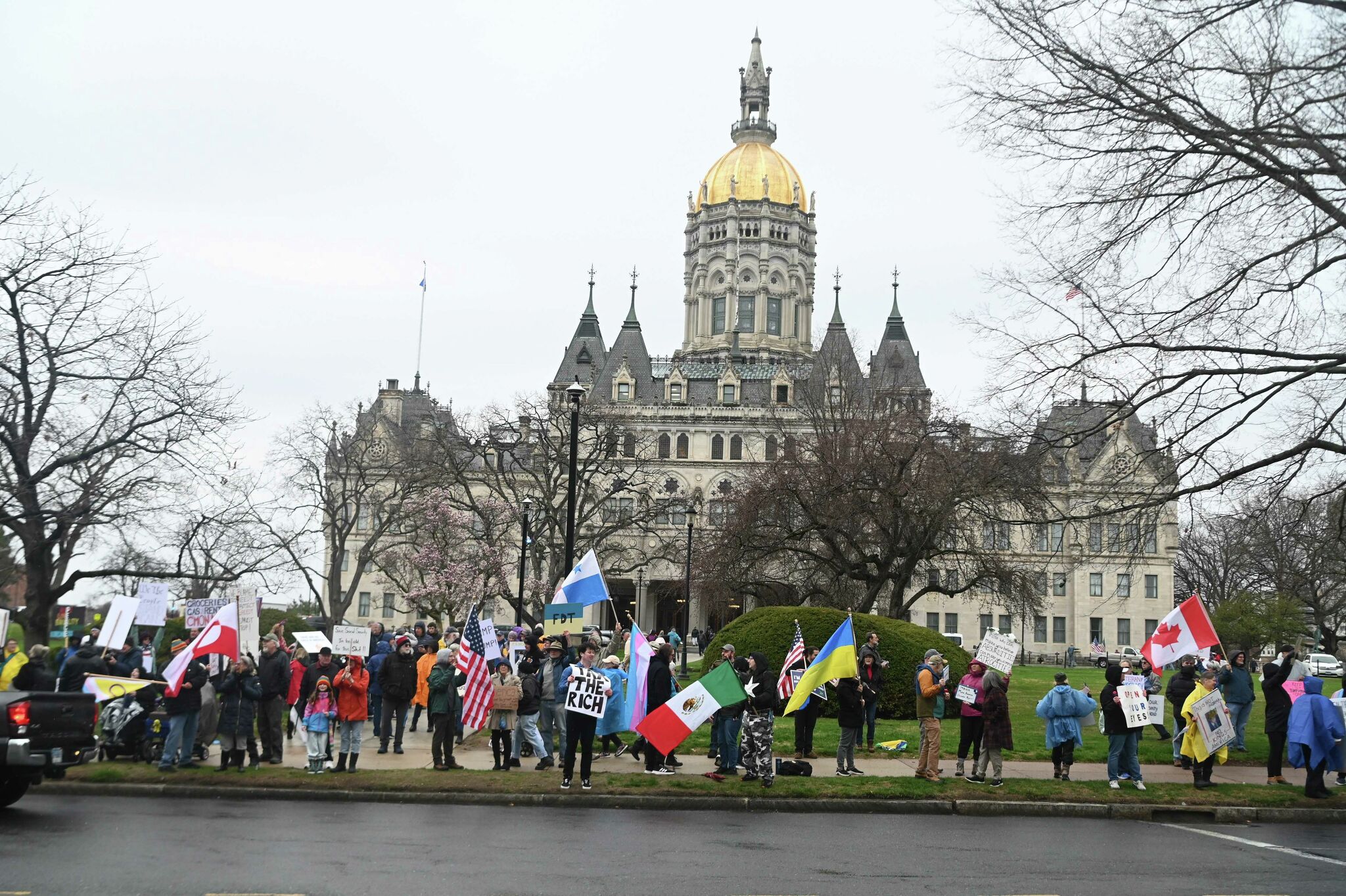 CT's 'Hands Off!' protests against Trump, Musk draws thousands