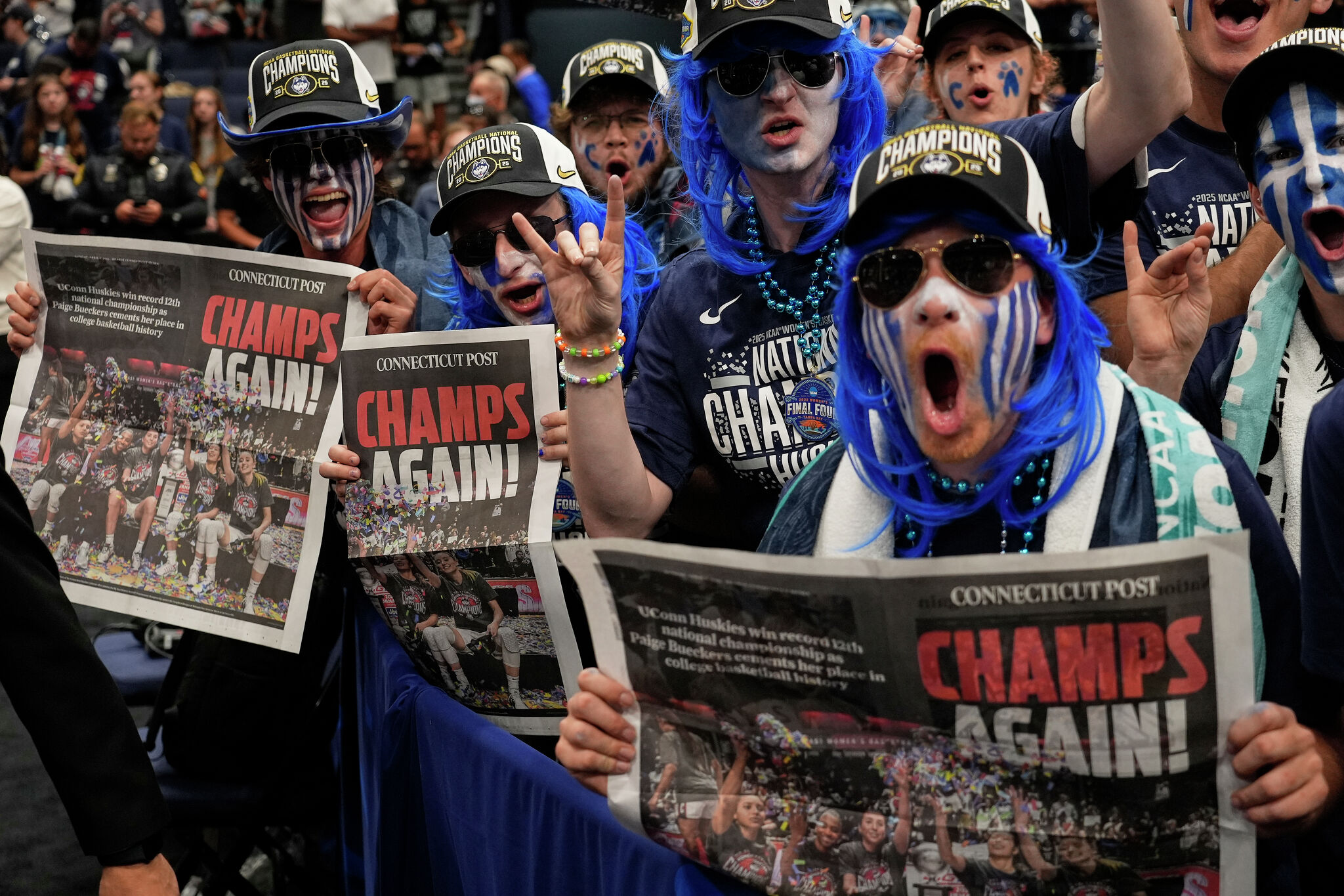 Copies of CT Post circulate following UConn women's basketball win