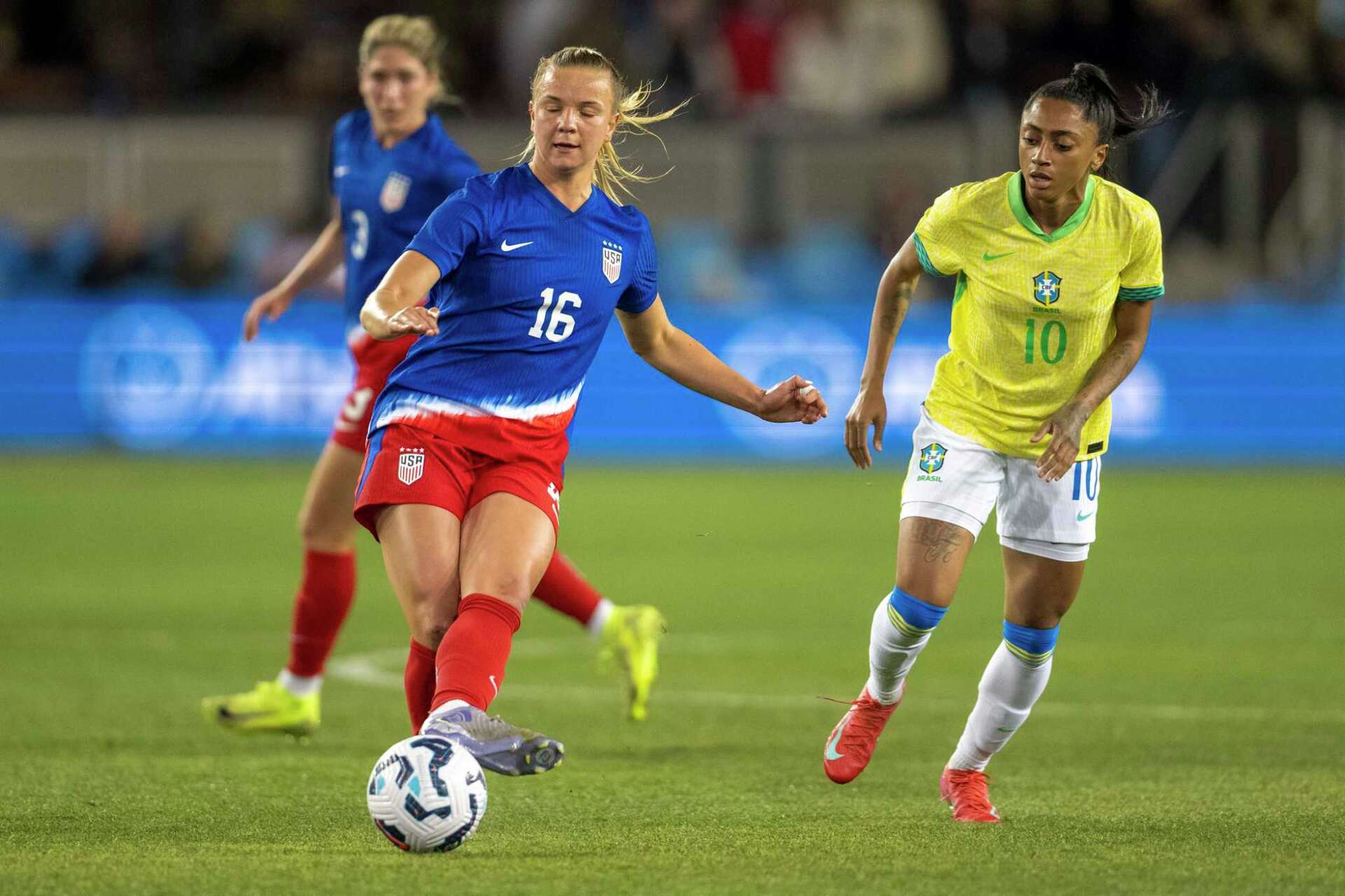 Claire Hutton shines in first full USWNT start despite loss to Brazil