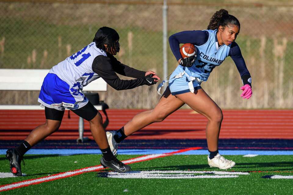 Columbia High School flag football stars lead Section II title defense