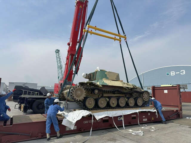 Rare WWII-era tank makes return to Japan from Texas