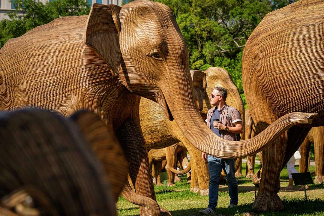 Here's the story behind the 100 elephant sculptures in Hermann Park
