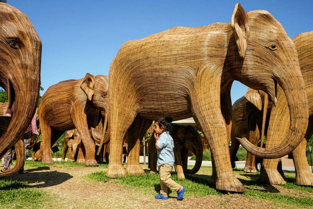 Here's the story behind the 100 elephant sculptures in Hermann Park