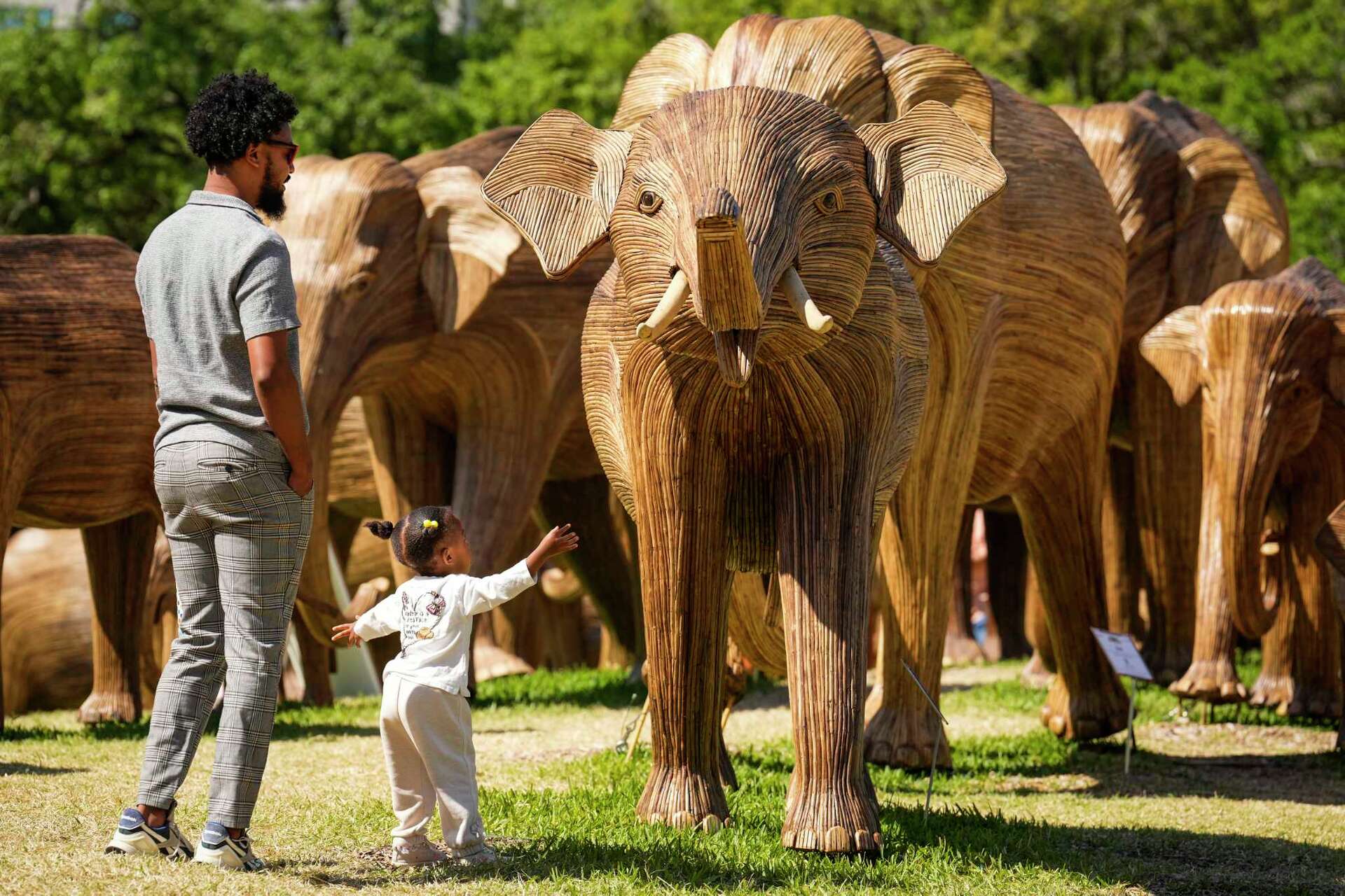 Here's the story behind the 100 elephant sculptures in Hermann Park