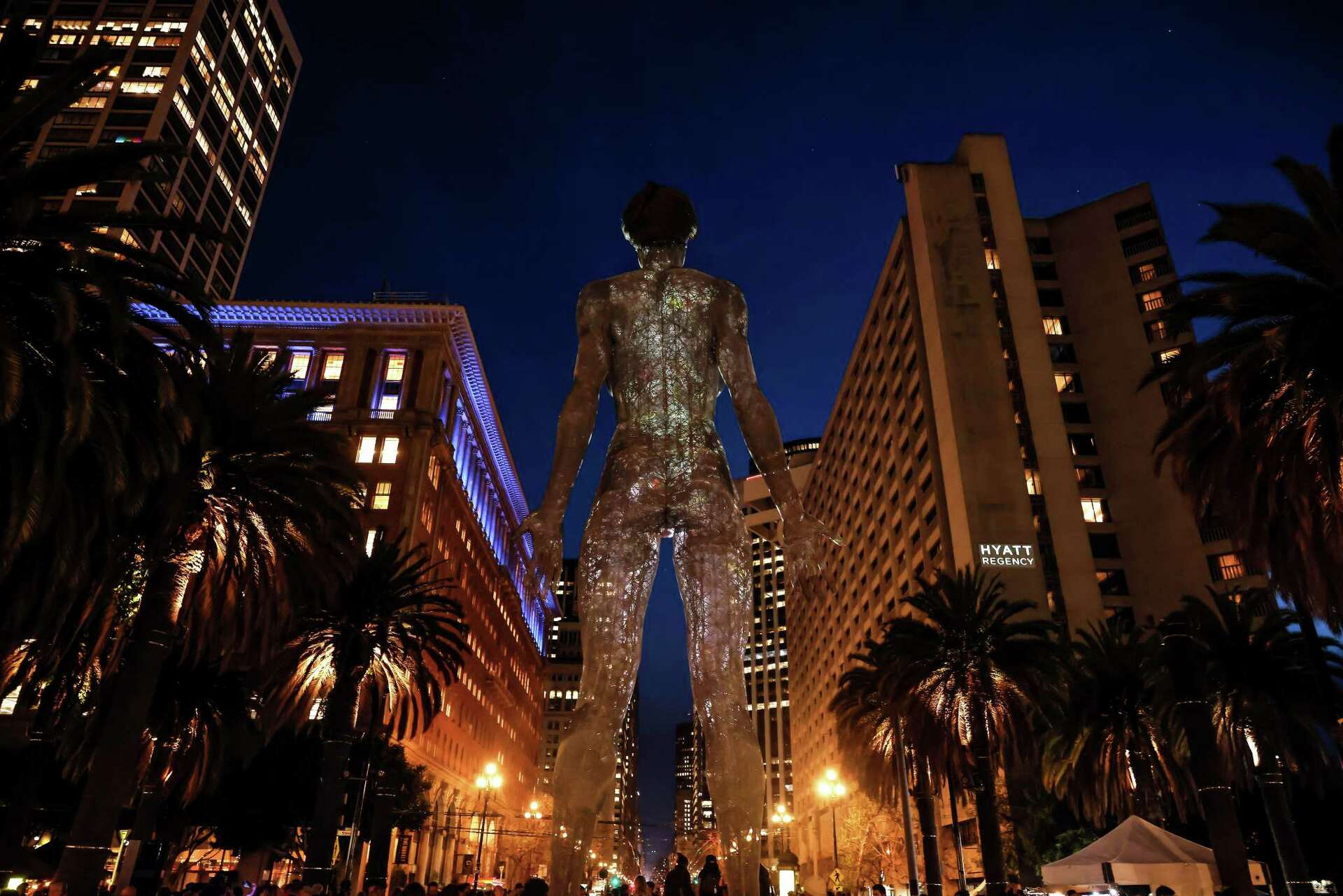 Giant Sculpture Of A Naked Woman Unveiled Near Ferry Building