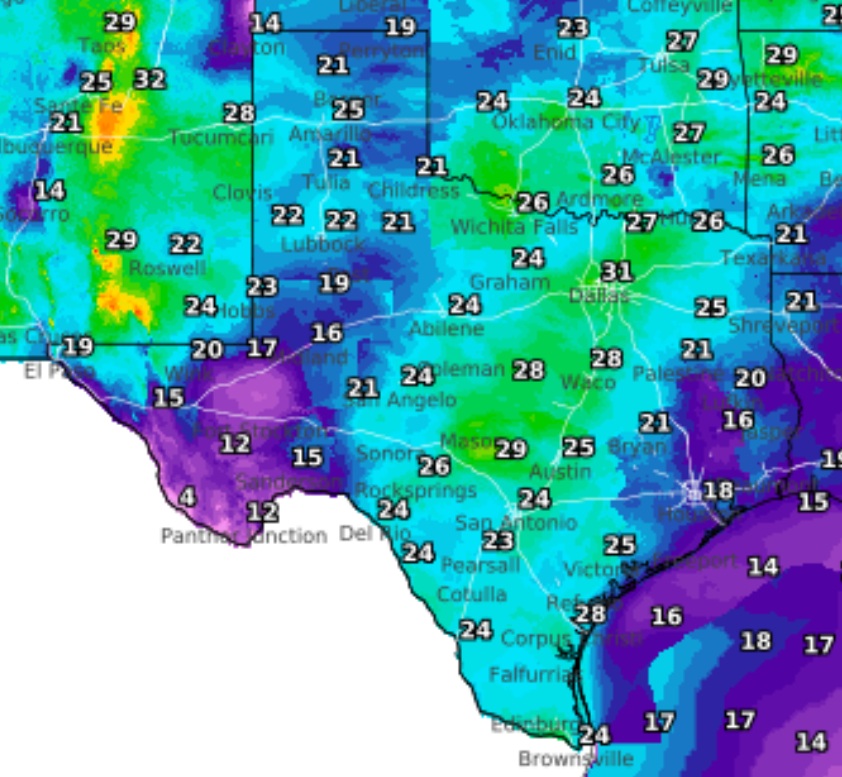 Laredo forecast features strong wind, warmer temperatures and no rain