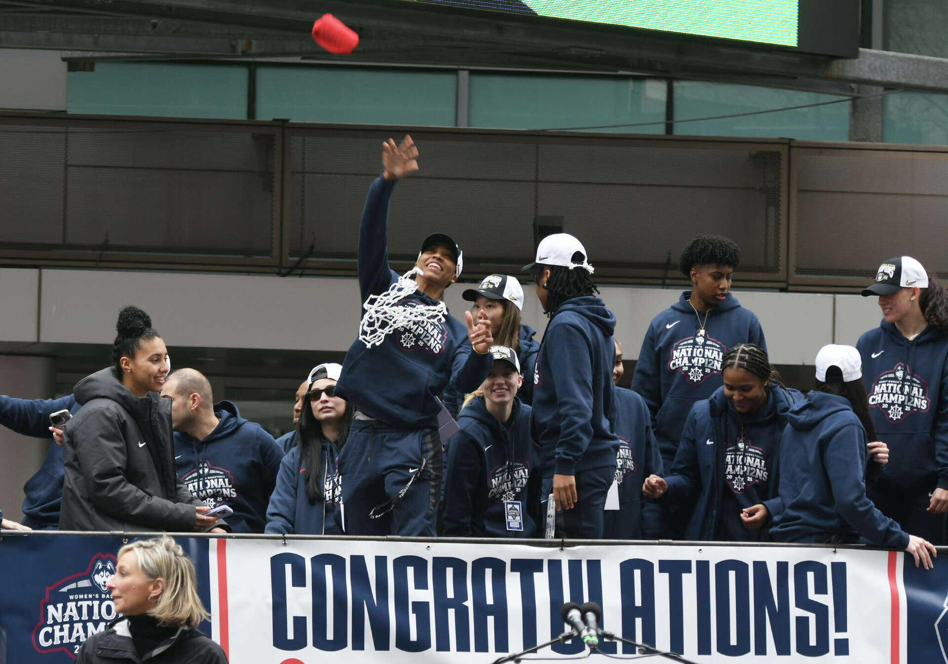 UConn women's basketball fans celebrate NCAA title with parade