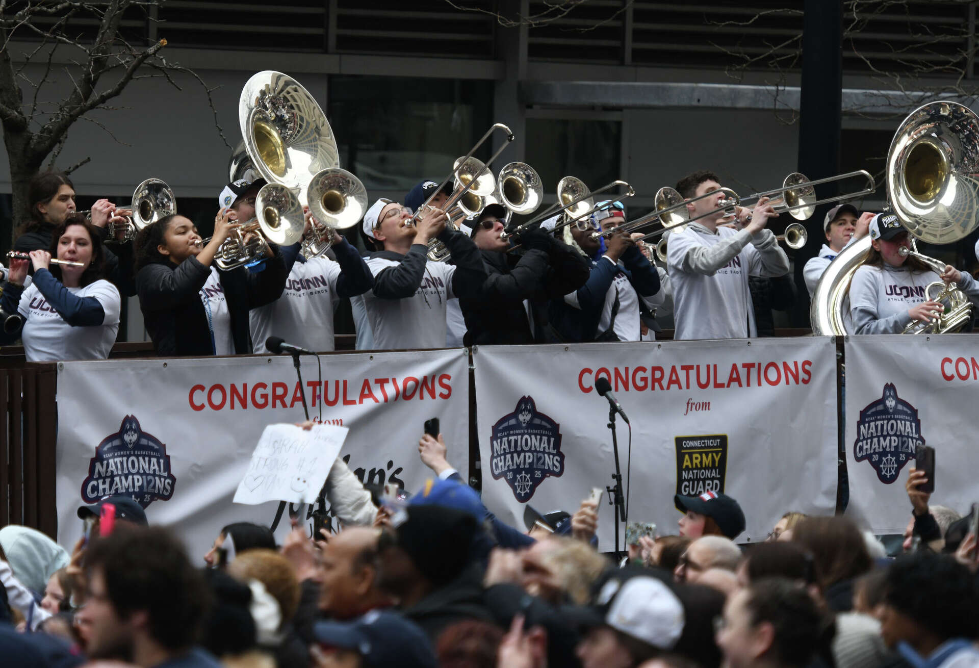 UConn women's basketball fans celebrate NCAA title with parade